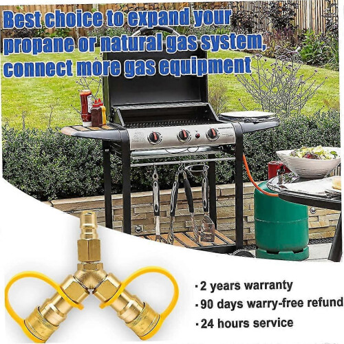 Propane Gas Diverter Low Pressure Y Type Propane Hose Connector Water ...
