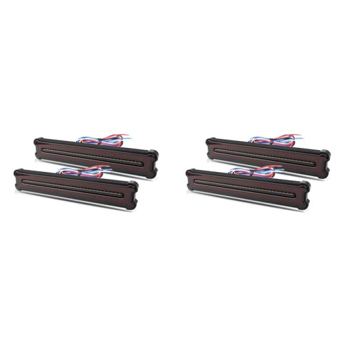 4X Rectangular LED Tail Light Bar Brake Indicator Rear Bumper Flowing ...