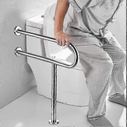 Adjustable Height Toilet Safety Rail with Grab Bar, 200kg Capacity ...