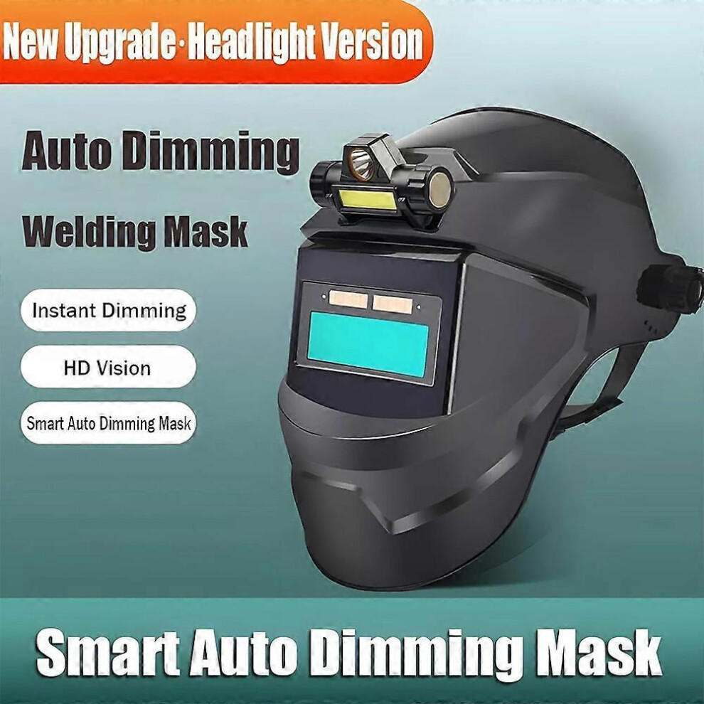 (classic, 5 protective films) Auto Darkening Welding Head-mounted ...