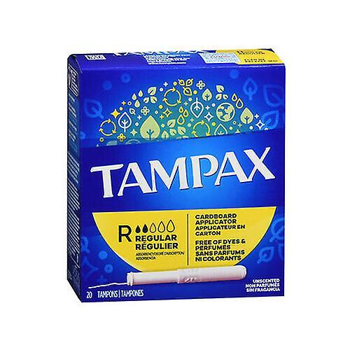 Tampax Tampons with Flushable Applicator Regular Absorbency, 20 each ...