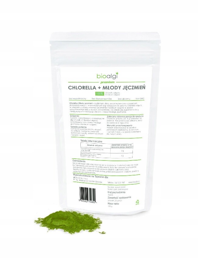 Chlorella + Orge jeune - Bioalgue nettoyante naturelle pour le corps on ...