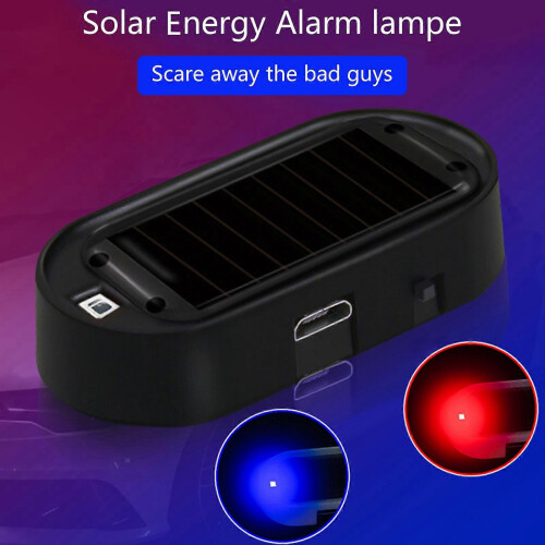 (W2) Car Solar Power Vehicle Fake Dummy Alarm Warning System Antitheft ...
