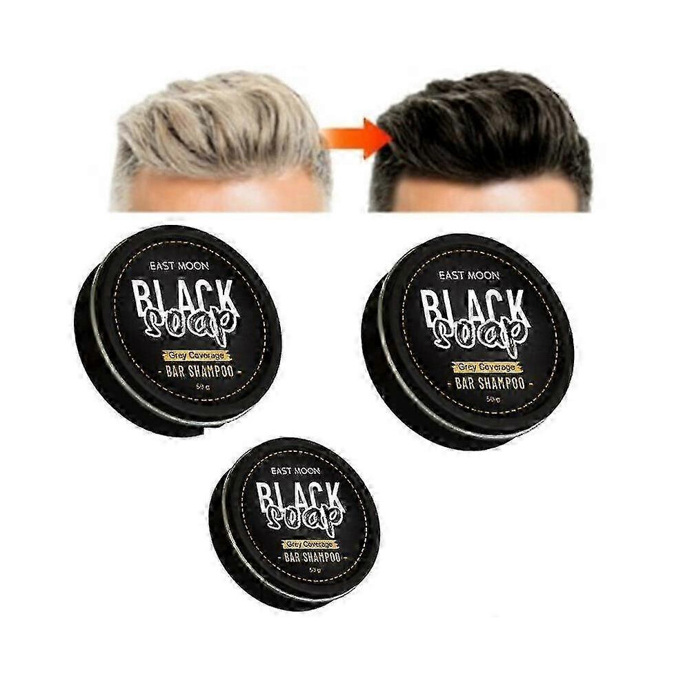 1-3pcs East Moon Men's Black Hair Soap for Grey Hair Cover 2025 on OnBuy