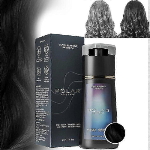 (black) Instant Hair Color Shampoo Natural Hair Dye Shampoo for Gray ...
