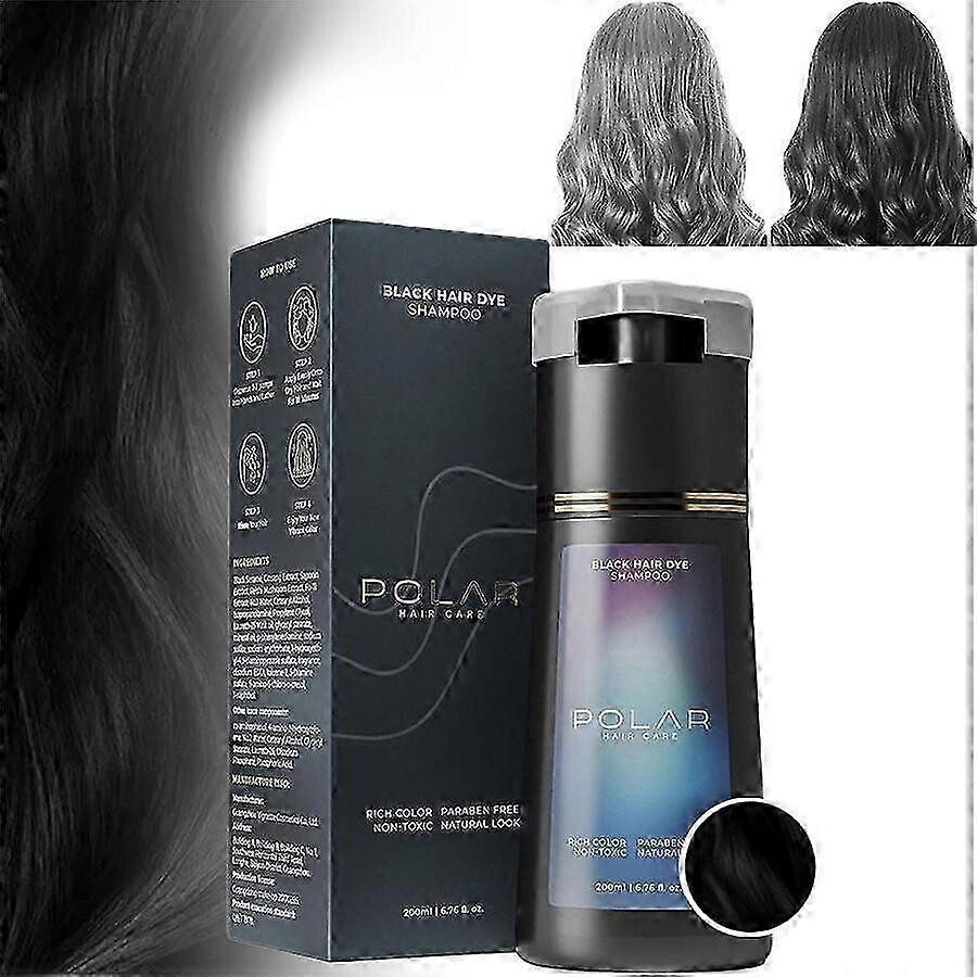 (black) Instant Hair Color Shampoo Natural Hair Dye Shampoo for Gray ...