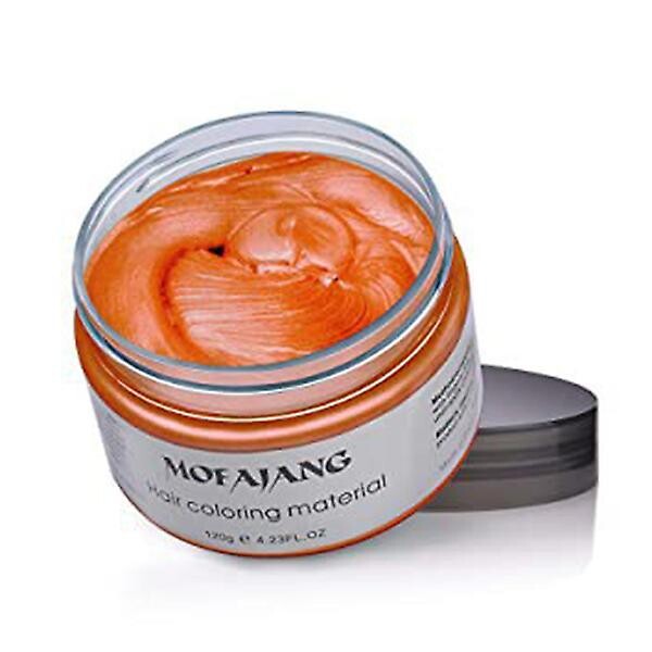 (Orange) Men's Hair Wax 120g Extra Strong Hold Hair Styling Clay ...