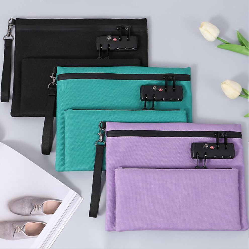 (Green) Lockable Cash Bags for Secure Business Personal-Use Lightweight ...