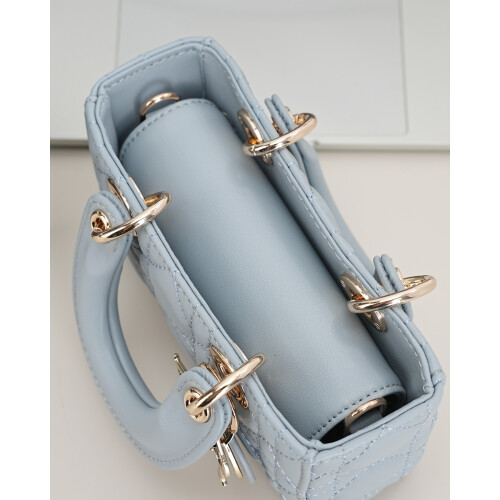 Dior Lady Dior Mini Bag | Lambskin Patent Leather Top Handle on OnBuy