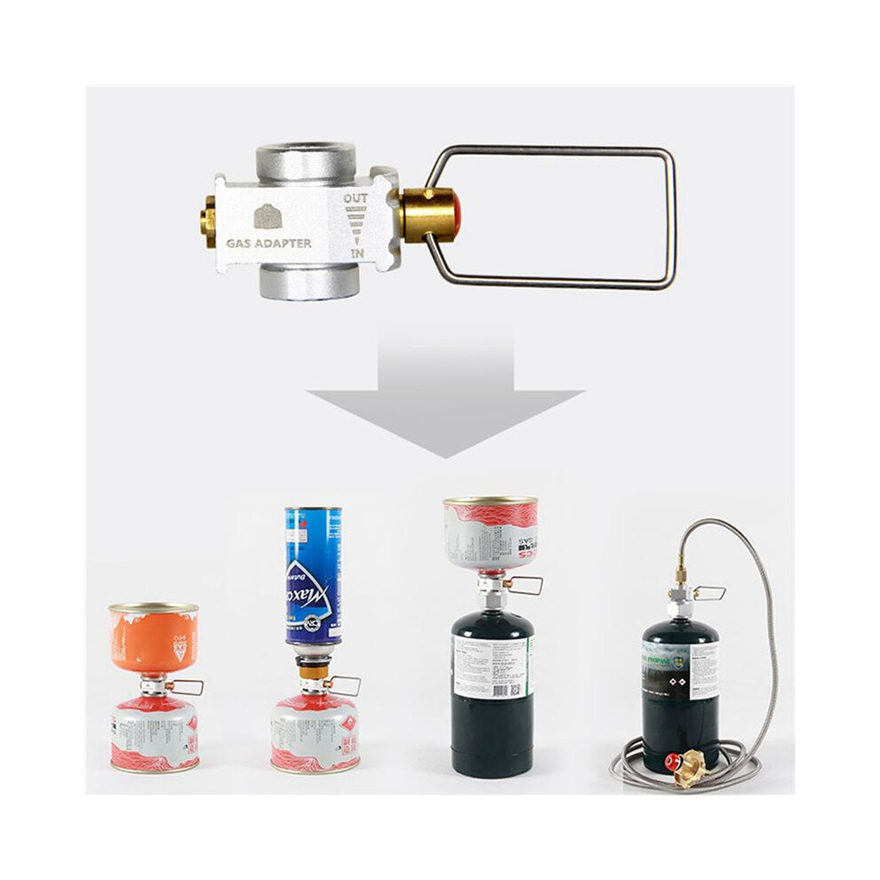 2X Camping Gas Sparer Gas Konverter Schalthebel Nachfüllung Flach Tank ...