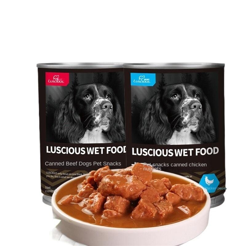 latas de comida húmeda para perros, 1 sabor a carne de res + 1 sabor a ...