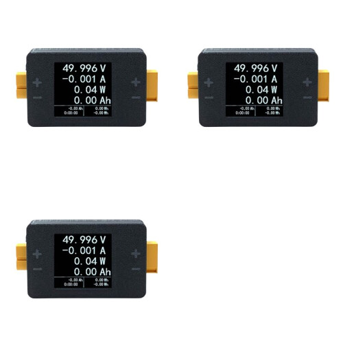 3X New XT60 8-150V 25A Power Meter Bidirectional Ammeter Aircraft ...