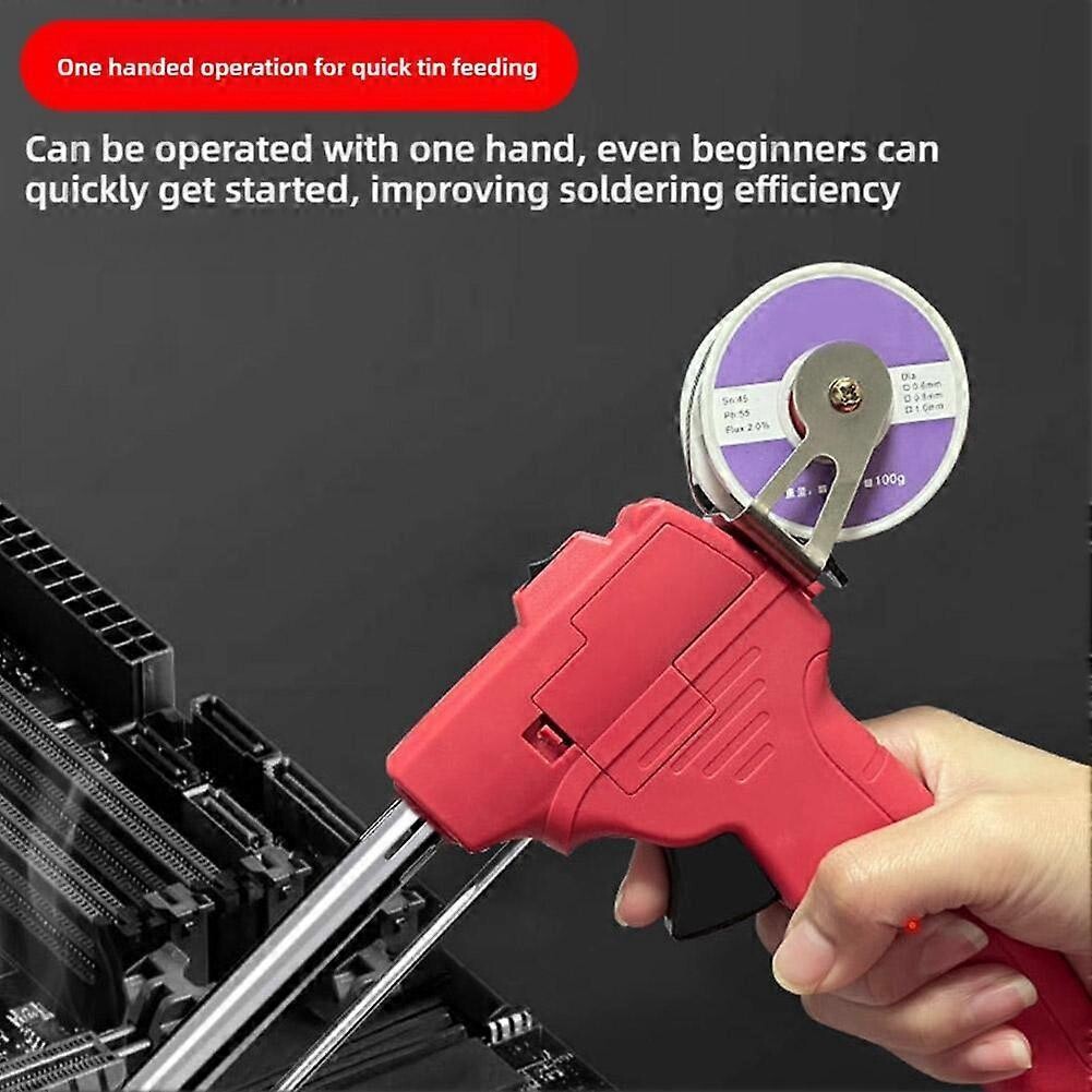 (Red Euro plug) 110V/220V 60W Automatically Send Tin Gun Hand-held ...