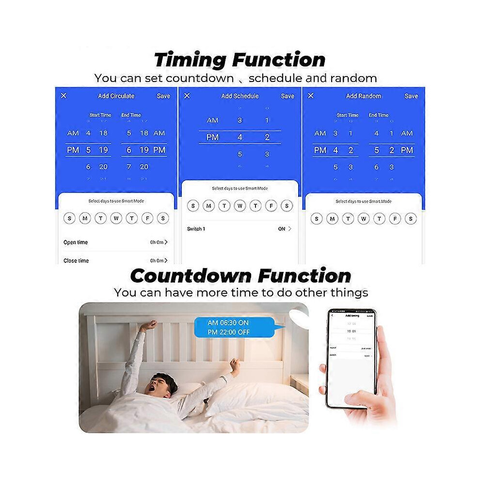 (16A with power monitor) Smart WiFi Plug Socket Power Switch APP ...