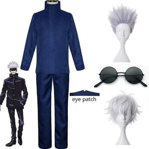 (L, black-4) Anime Jujutsu Kaisen Gojo Satoru Cosplay Costume Tops ...