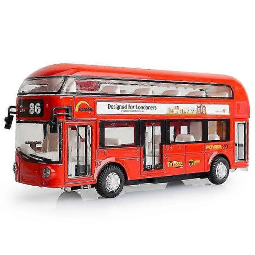 (red) London Double decker Tourist Bus Model Bus Model Children's Toy ...