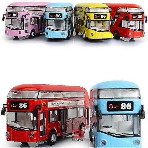 (red) London Double decker Tourist Bus Model Bus Model Children's Toy ...