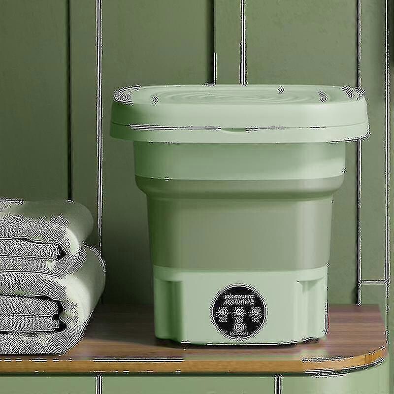 (UK, Green) 8l Folding Washing Machine Portable Sock And Underwear ...