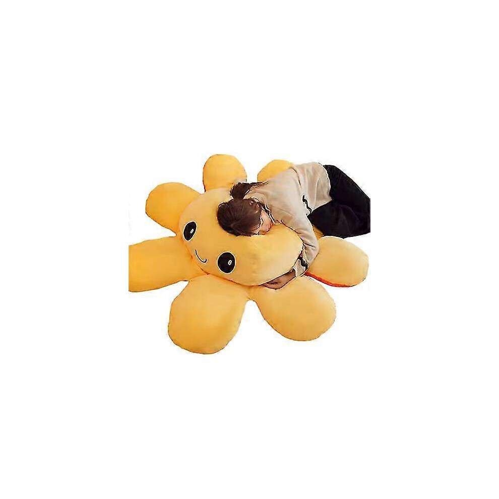 (90cm, Orange) Large Reversible Octopus Plush Toy Soft, Cuddly, and ...