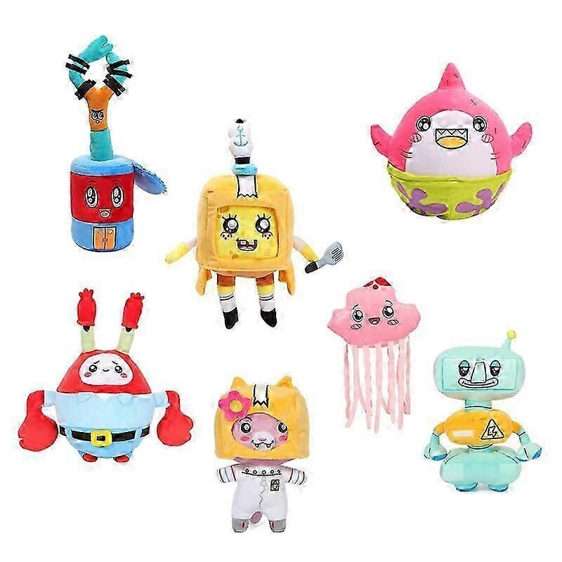 (Sponge Boxy) SpongeBob Lankybox Stuffed Animals Plush Toy Foxy Boxy ...