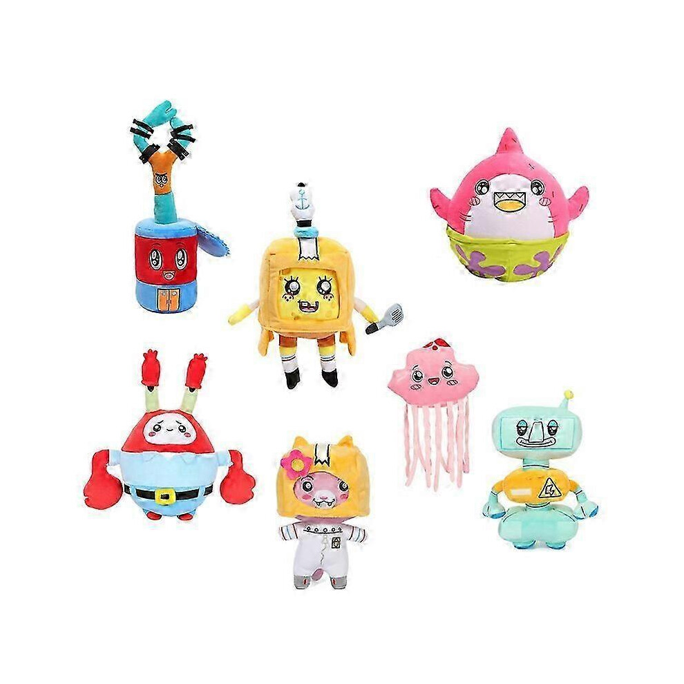 (Ocean Fat Shark) SpongeBob Lankybox Stuffed Animals Plush Toy Foxy ...