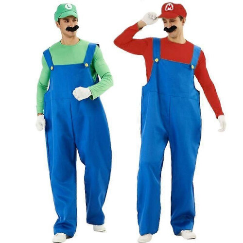 (XL, green) Disguise men's Mario costume, Super Mario Bros. adult ...