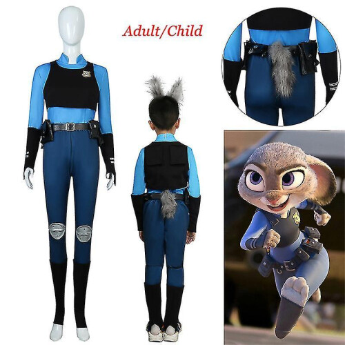 (kids 120) Zootopia Cosplay Costume Movie Zootropolis Judy Hopps ...