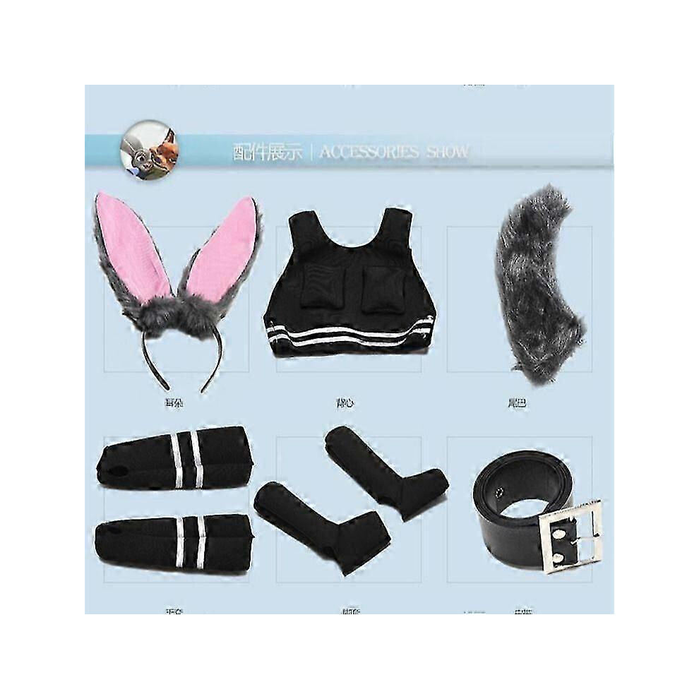(M, Adult Judy Style) Crazy Zootopia Anime COSPLAY Judy Police Officer ...