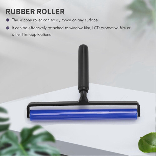 12 Inch Wide Glue Silicone Soft Rubber Pasting Roller Squeegee Rolling ...