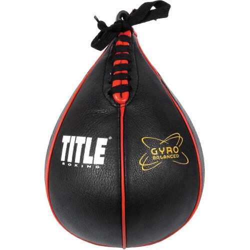 (Large (7" x 10"), Black) Title Boxing Gyro Balanced Leather Punch ...