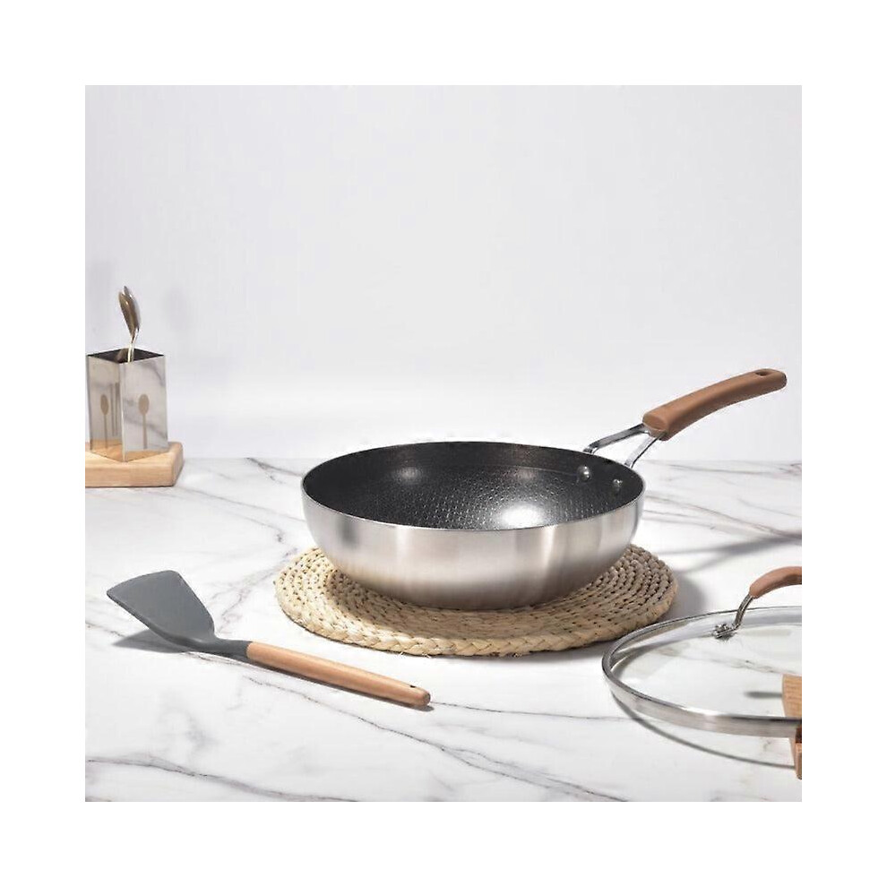 Kylin 3 Layer Stainless Steel Non Stick Noka Wok 30Cm Woks on OnBuy