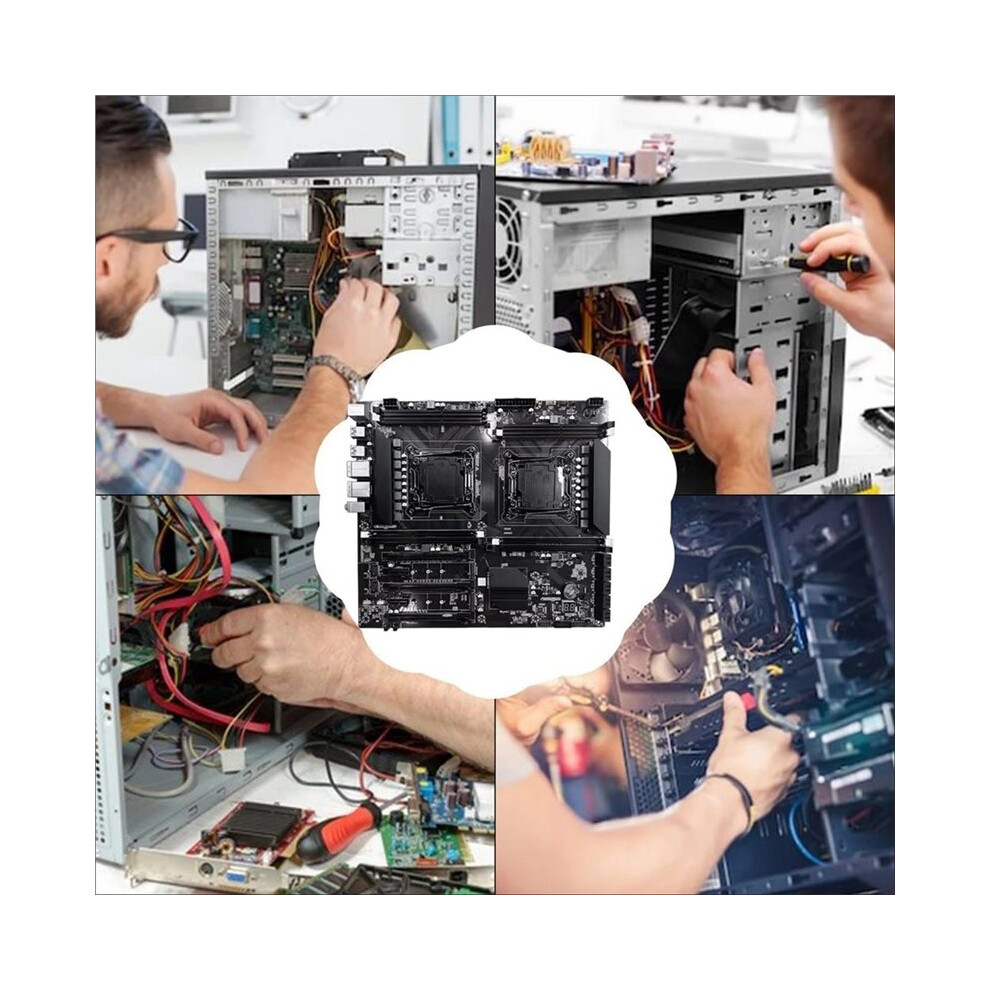 X99 Dual-Socket Motherboard Kit LGA2011-3 Dual Ethernet Supports 8XDDR3 ...