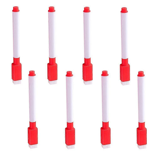 (Red) 8 Marking Pens Can Be Wiped, Washed, Color Core, Black Core ...