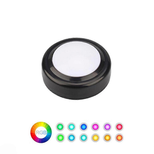 (C 1PCS Black) 1-6Pcs RGBW LED Puck Night Lights Remote Control ...