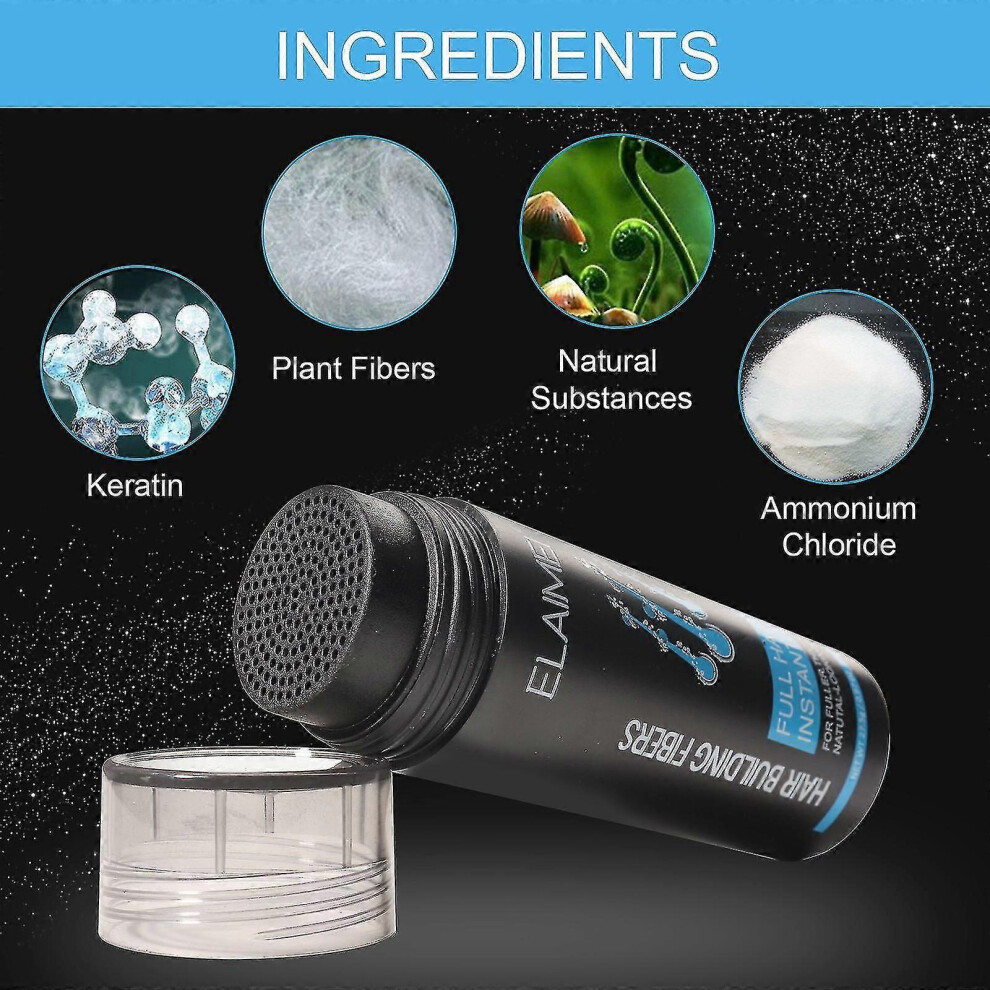 (Dark Brown) Hair Fiber Powder Long Lasting Hair Restoration Spray on OnBuy