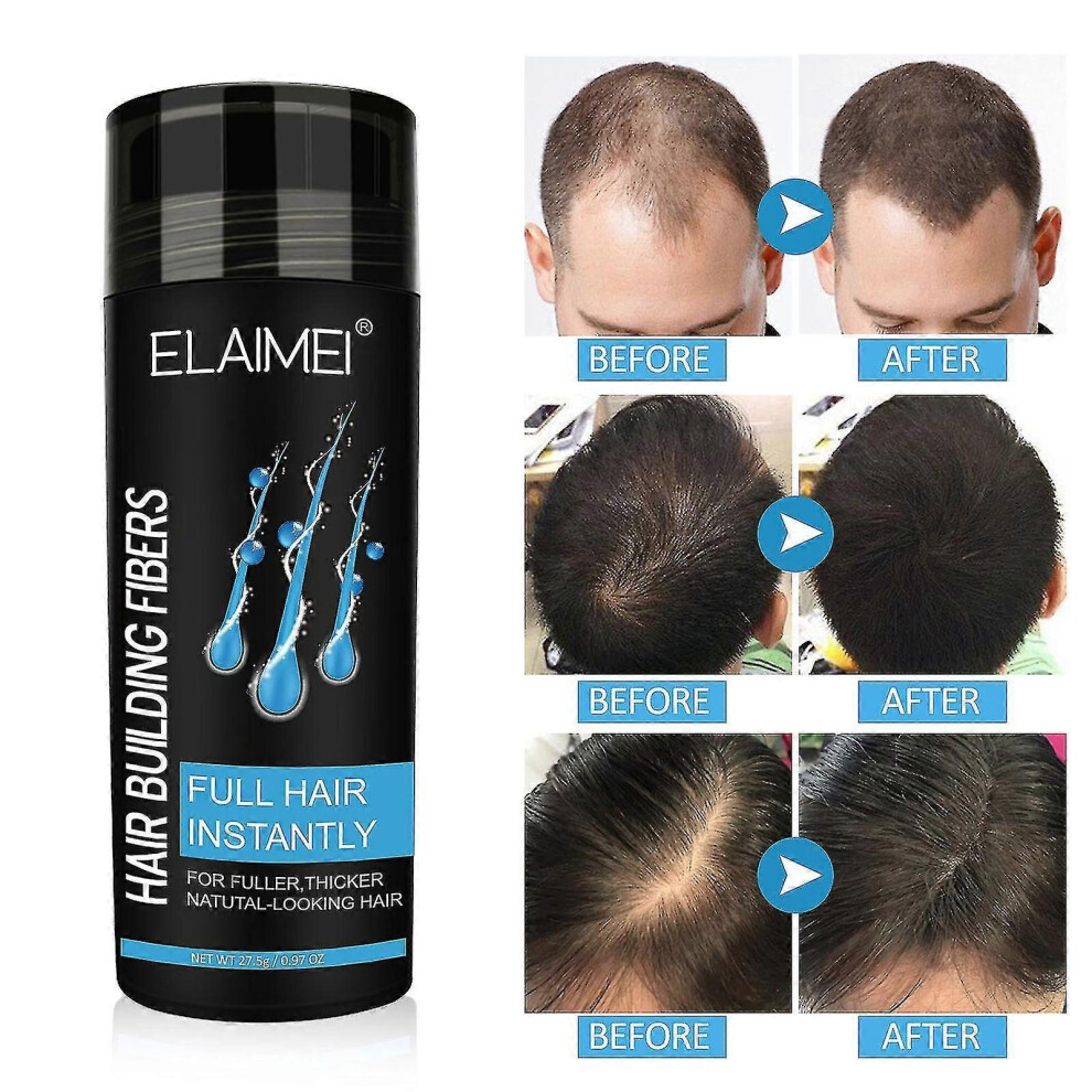 (Dark Brown) Hair Fiber Powder Long Lasting Hair Restoration Spray on OnBuy