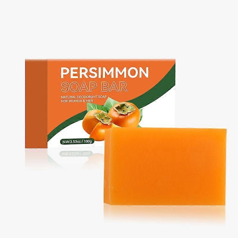 (100g) Persimmon Soaps for Old People Smell, Bath Deodorant Soaps With ...