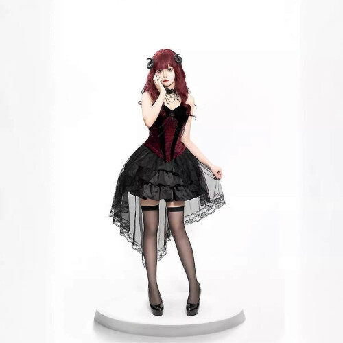 (XL, black) Adult Duchess Vampire Dark Gothic Witch Stage Role Playing ...