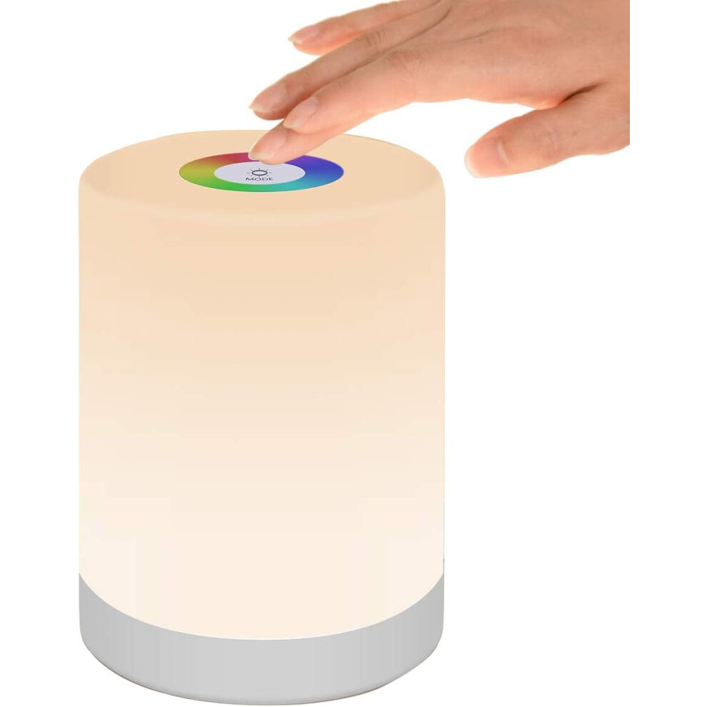 Lámpara de mesa LED con luz nocturna, lámpara táctil para dormitorio y ...