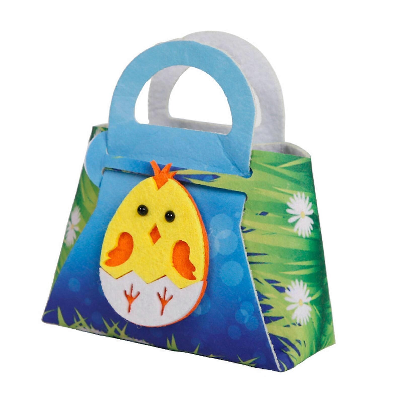(Type A Chick) Easter Felt Fabric Handbag Candy Bag Reusable ...