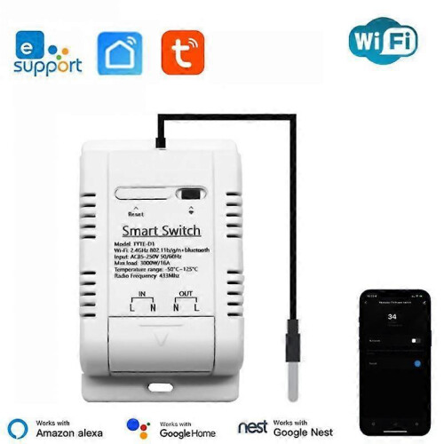 (Tuya Smart life) TH16 eWeLink/Tuya Smart Wifi Temperature Switch 16A ...