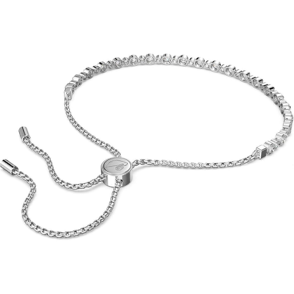 Matrix Tennis Soft Bracelet, Round Cut Clear Crystals, Rhodium and Rose ...