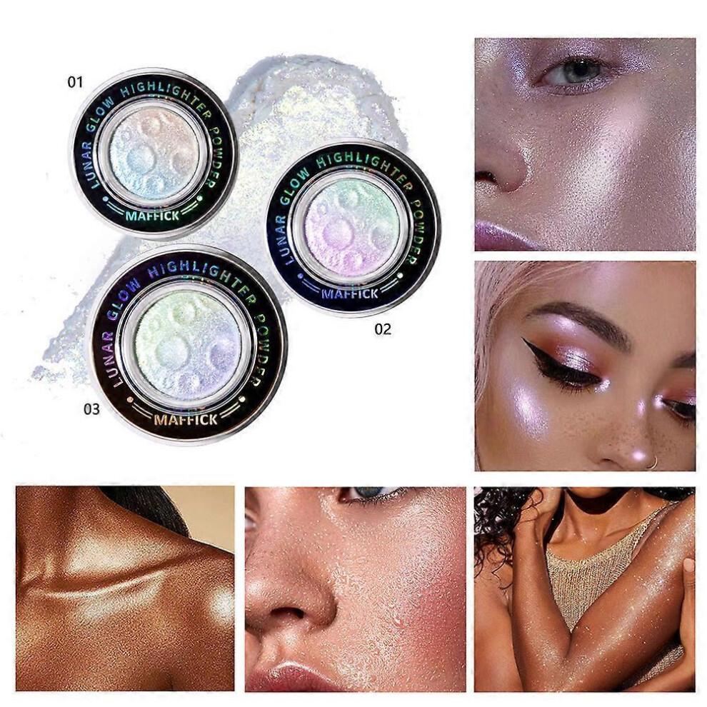 (01) Highlighter Powder Shiny Clear High-gloss Face Body Lasting ...