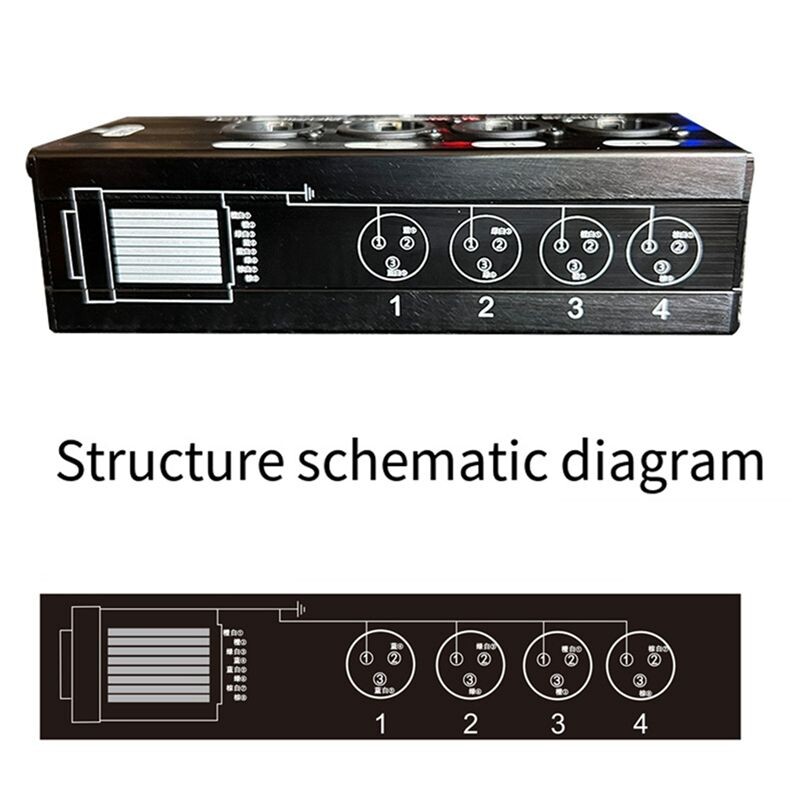 2 Paire D'Extensions de Câble Réseau Ethernet RJ45 Audio XLR 4 Canaux 3 ...