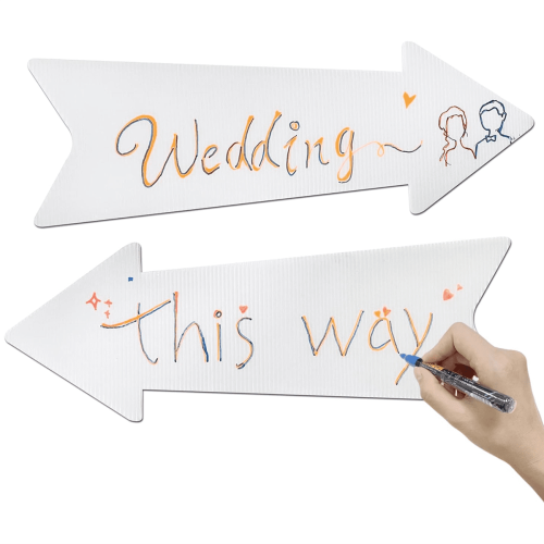 Blank Yard Signs with Stakes – 5 Pack, 43 x 15 cm on OnBuy
