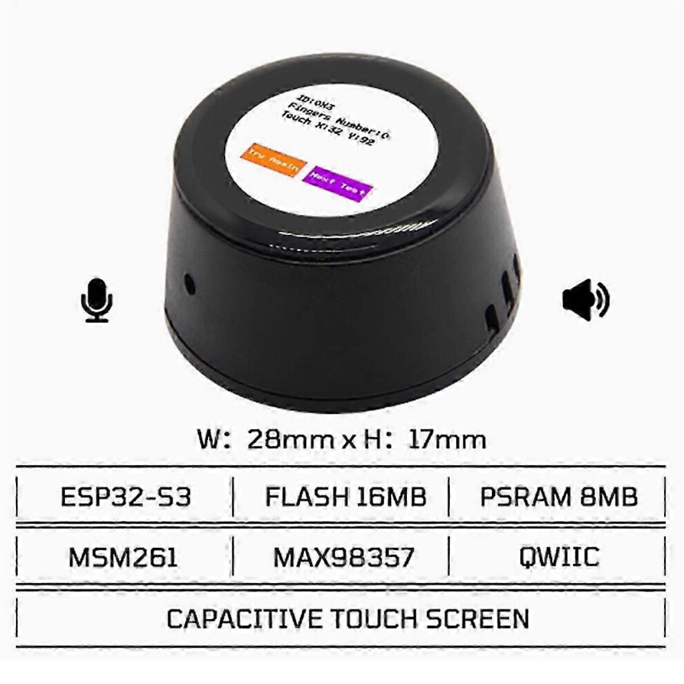 T-Circle-S3 AI Xiao ESP32-S3 0.75-Inch 4SPI TFT LCD with I2S 3W Amp ...