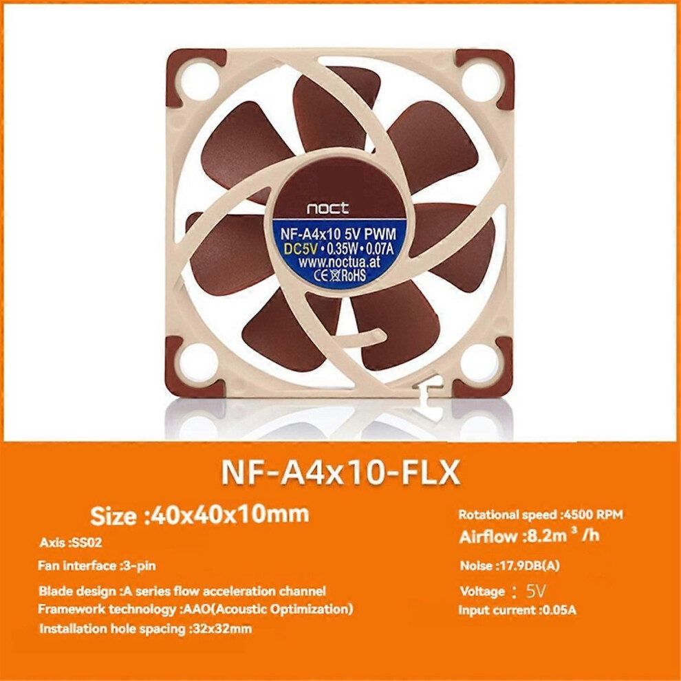 -A4x10 5V PWM Case Fan 3-Pin 40x40x10mm Thin Fan on OnBuy