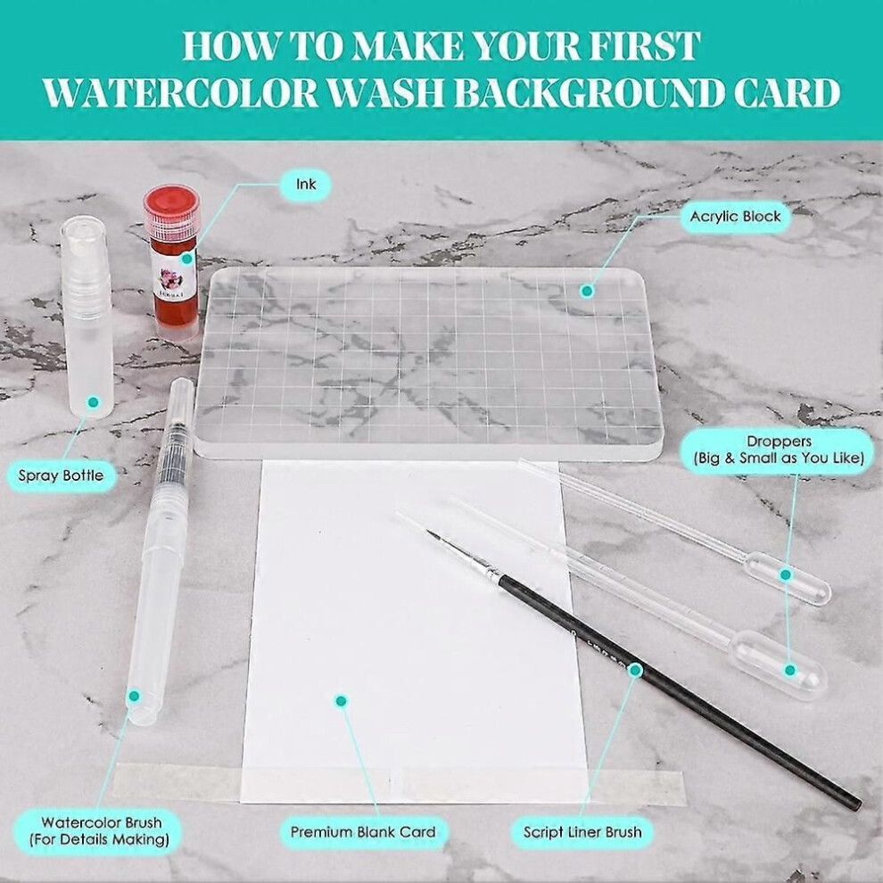 Watercolor Paper Art Kit Create Waterwashed Water Color Backgrounds ...