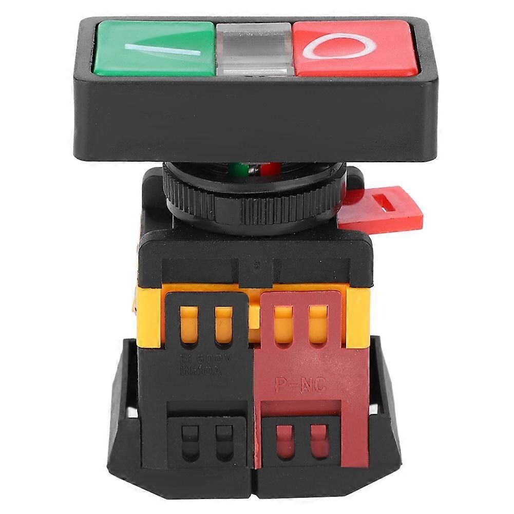 AS-22/25N Double Push Button Switch with LED Indicator (NoNC) Momentary ...