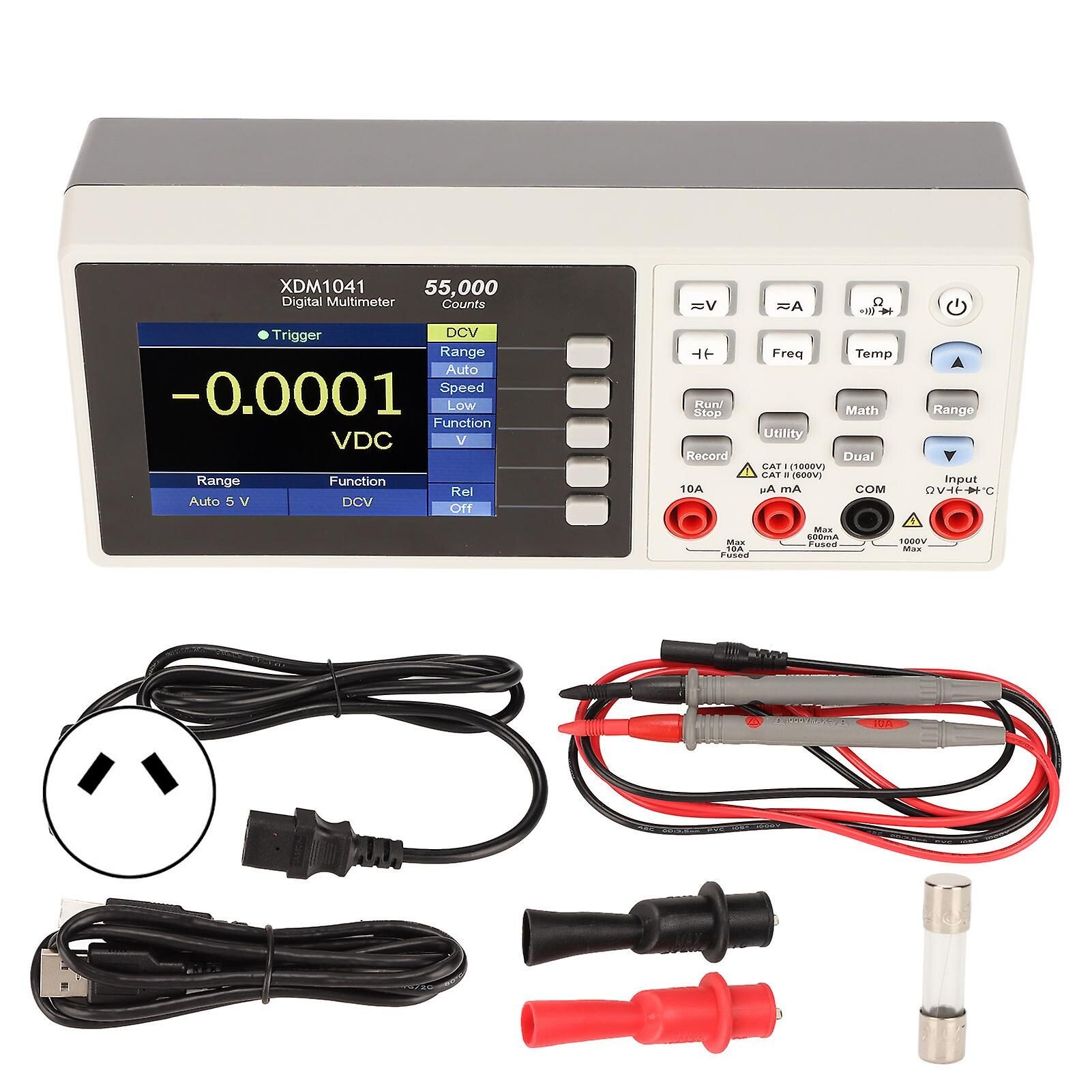 Portable Desktop Digital Multimeter, LCD Display, 55,000 Counts, Data ...